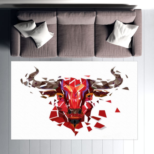 Red Bull Rug - Etsy