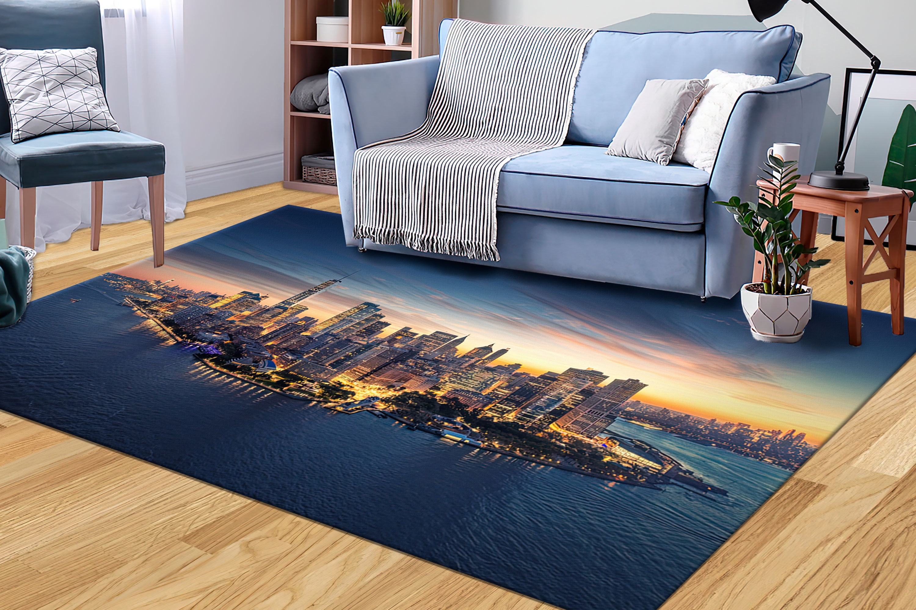 New York Skyline Rug City Landscape Rugs Skyline Rugs - Etsy