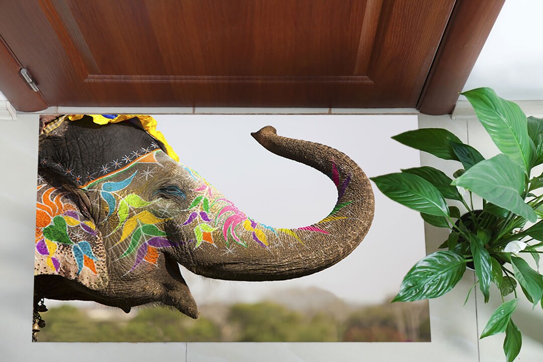 Elephant Rugs, Elephant Festival Rug, Ethnic Rugs, Animal Rugs, Stair ...