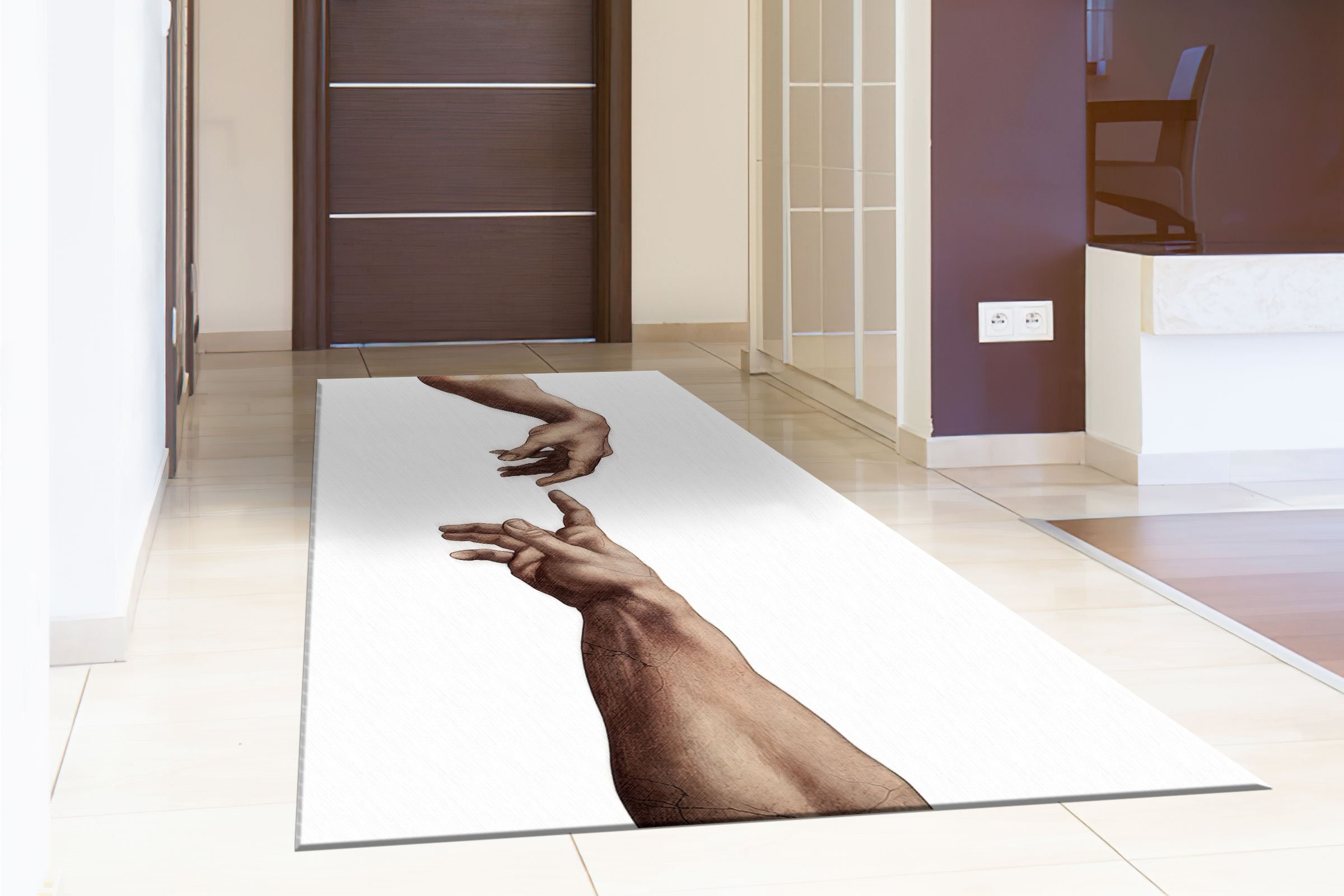 Creation of Adam Rugs, Michelangelo Art Rug, Sistine Chapel Rug ...