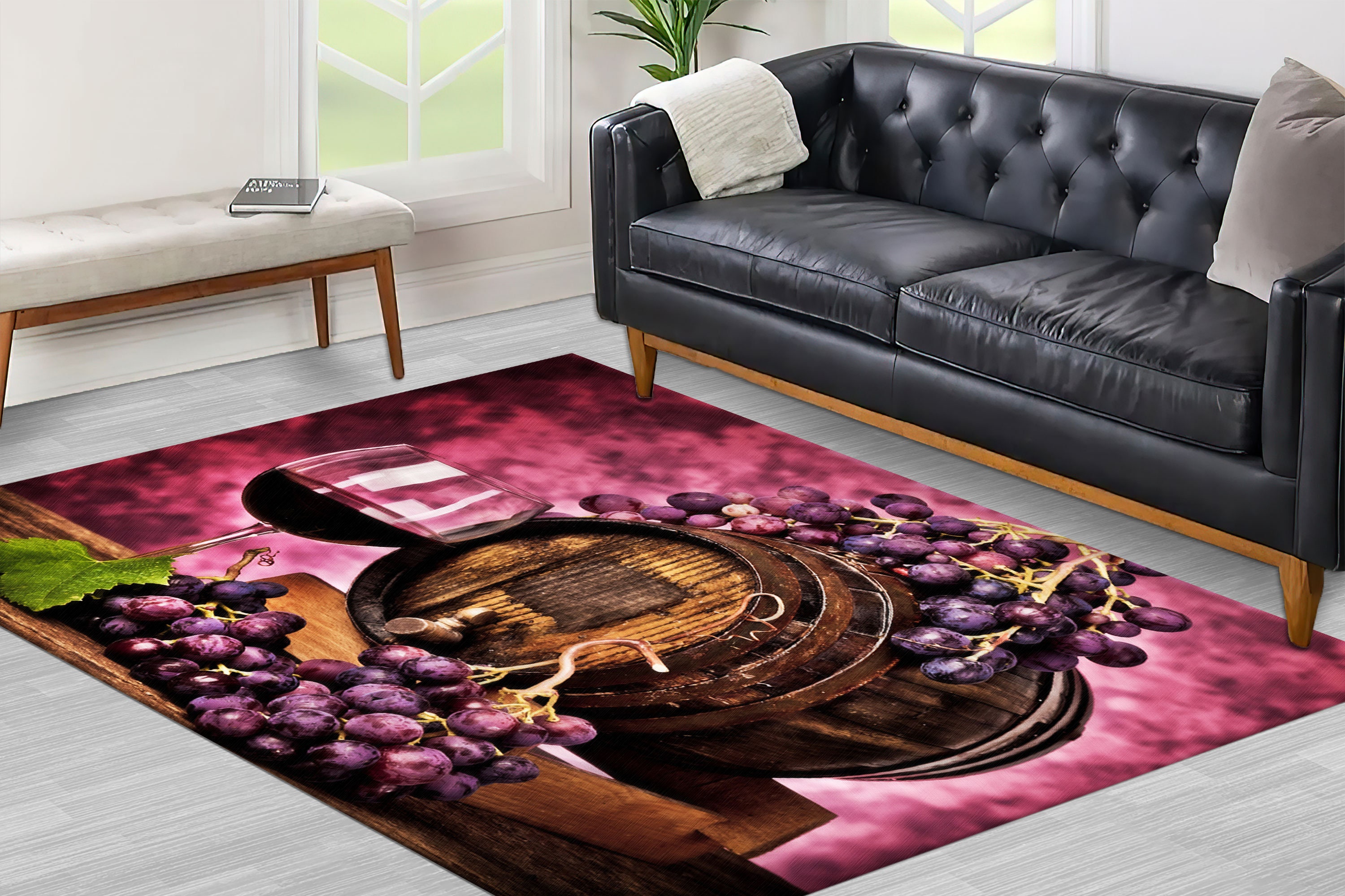 Wine Rug, Kitchen Decor, Grape Rug, Modern Rugs, , Indoor Rug, Rugs ...