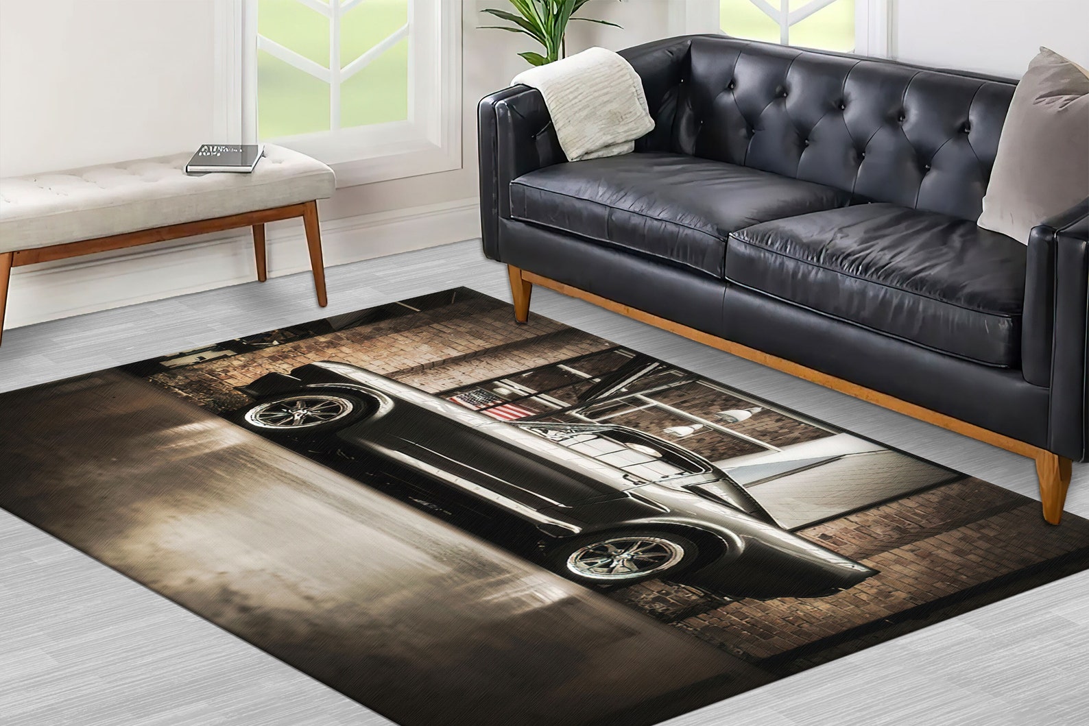 The Ford Mustang Rug Ford Mustang Rugs Mustang Rug Garage - Etsy