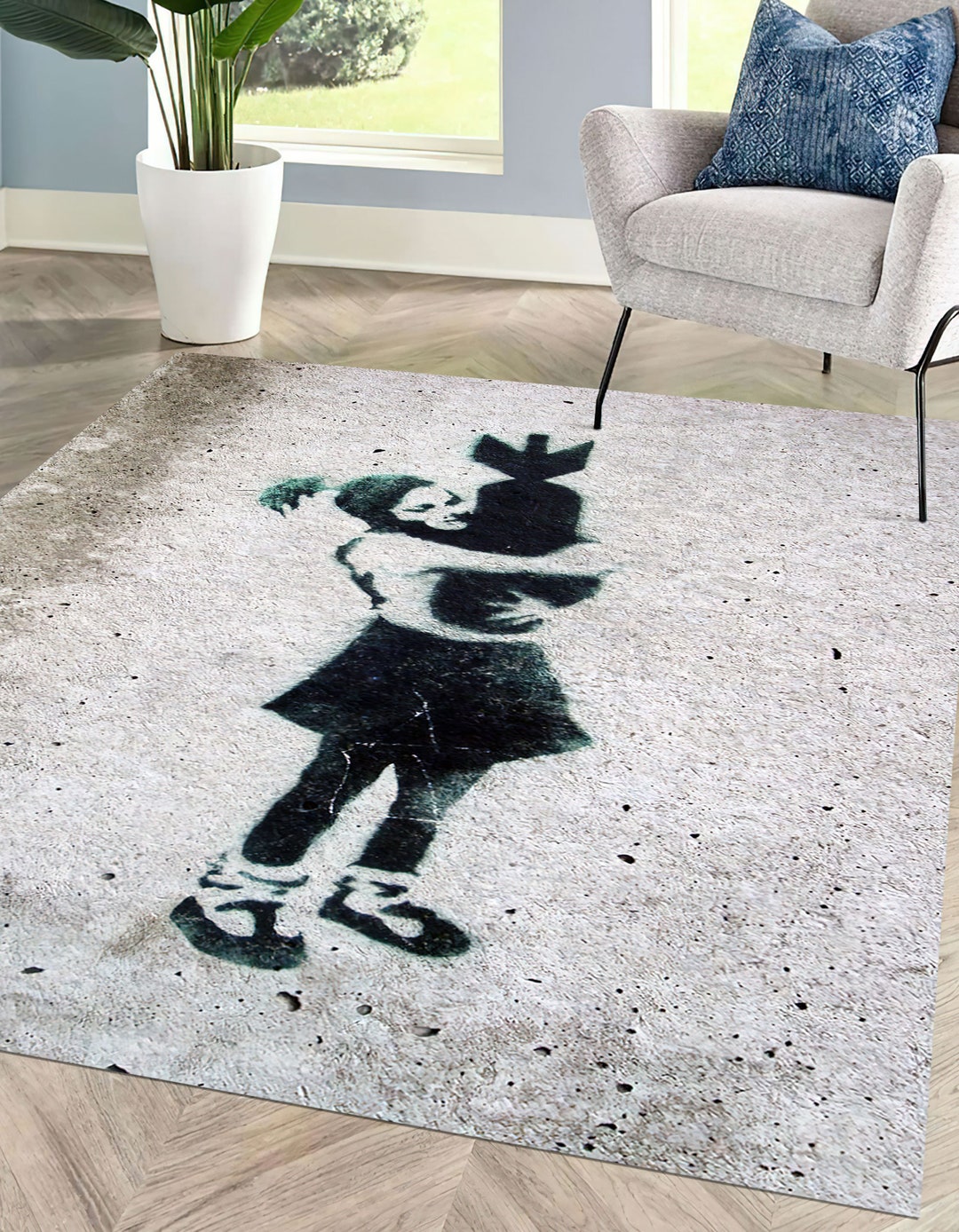 Bomb Love by Banksy Rugs, Bomb Hugger Rugs, Banksy Bomb Hugger Rug ...