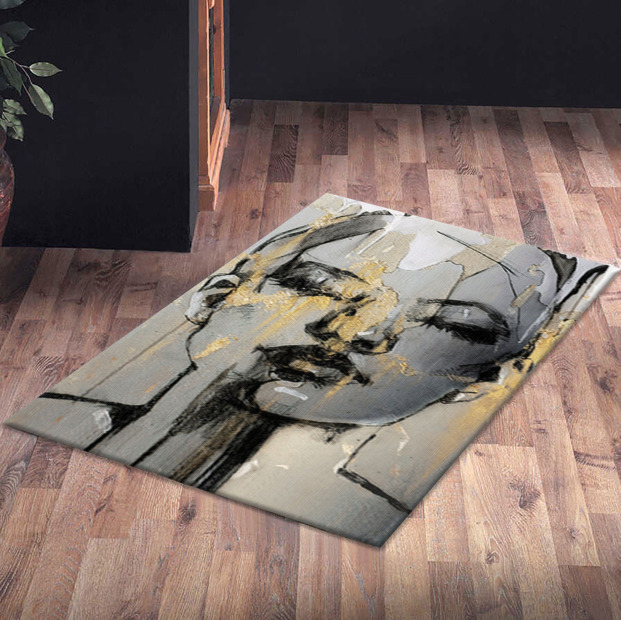 Abstract Woman Face Rug Gold Woman Rug Woman Portrait Rug - Etsy