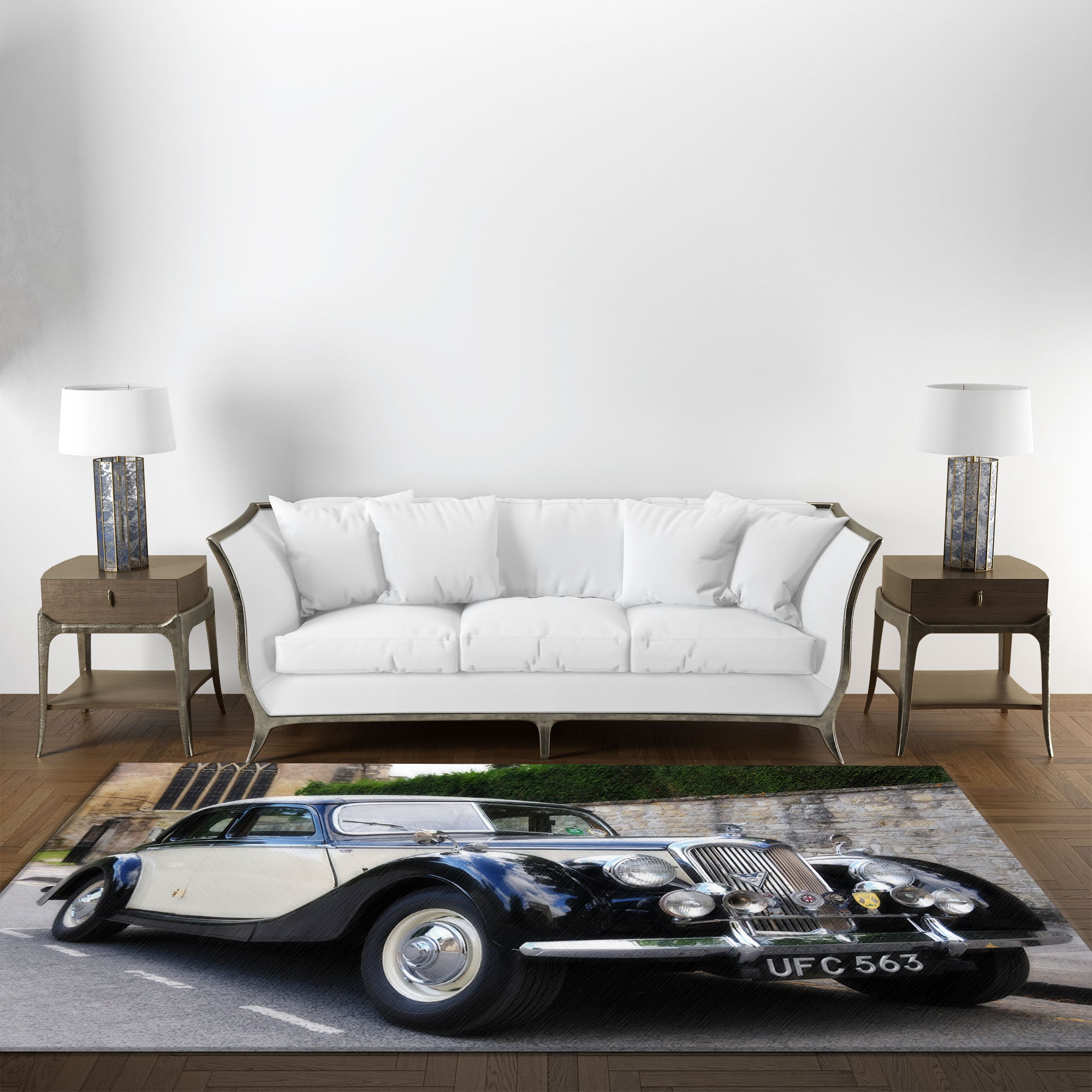 Retro Car Rugs, Old Car Rugs, Vintage Car Rugs, Car Rug, Anti-slip ...