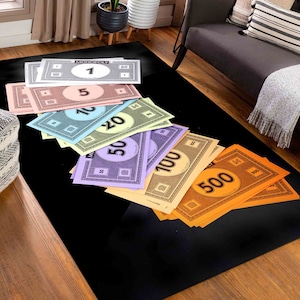 Monopoly Rugs, Monopoly Money Rugs, Money Rug, Modern Rugs, Decorative ...