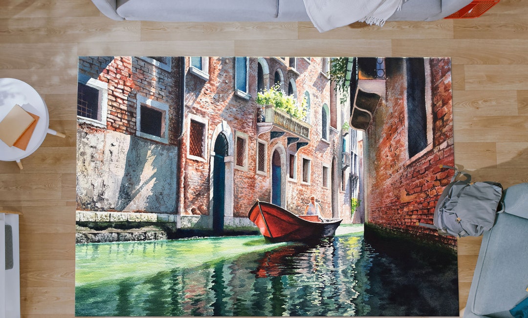 Italy Venice Goldola Landscape Rugs, Italy Rugs, City Rugs, View Rugs ...