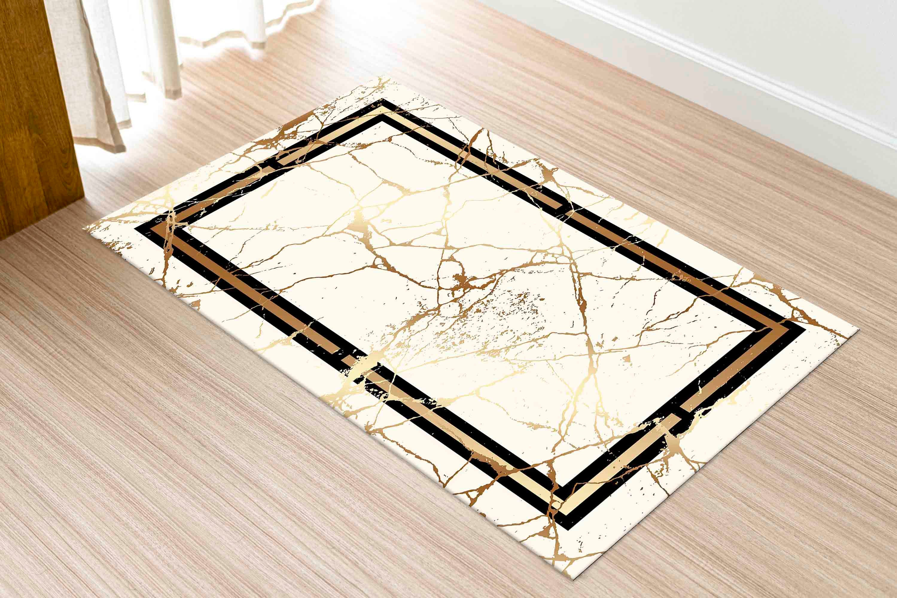 Gold Marble Rug, Black and Gold Rugs, Trendy Rugs, Alcohol Ink Rug ...