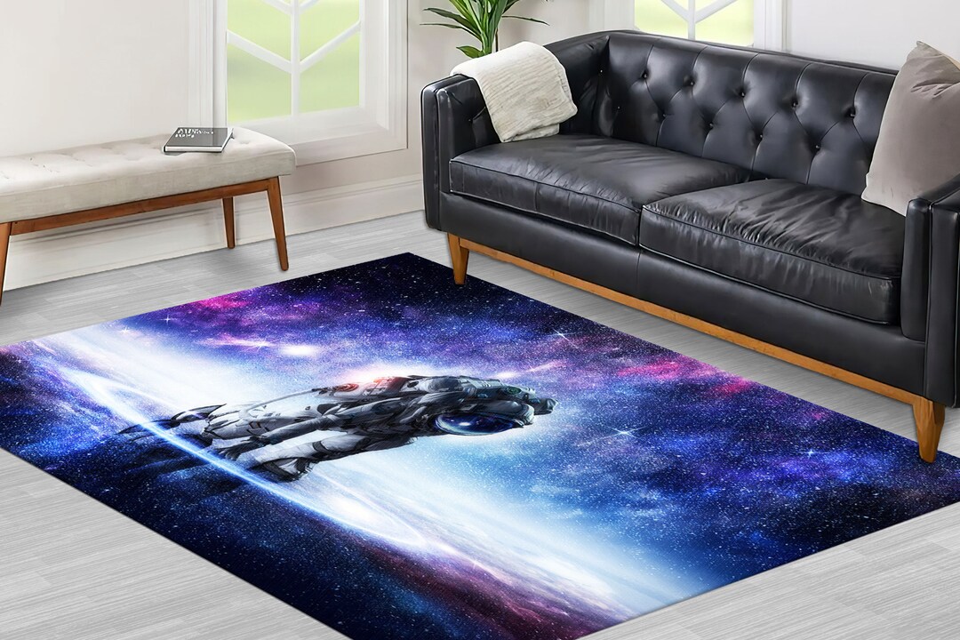 Astronaut Landing Rug, Space Landscape Rug, Astronaut Rug, Landscape ...