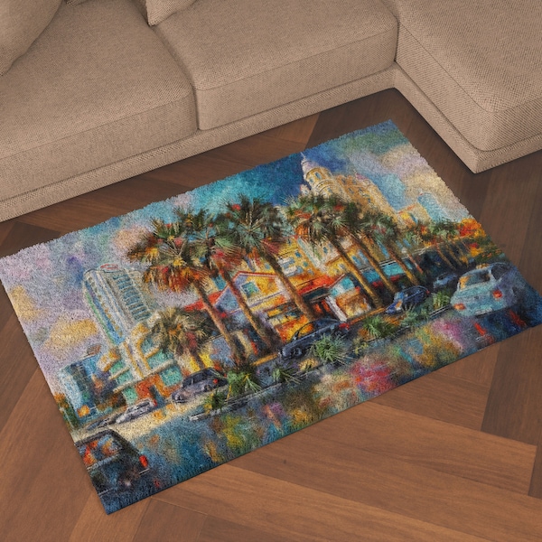 Palm Tree Rug - Etsy