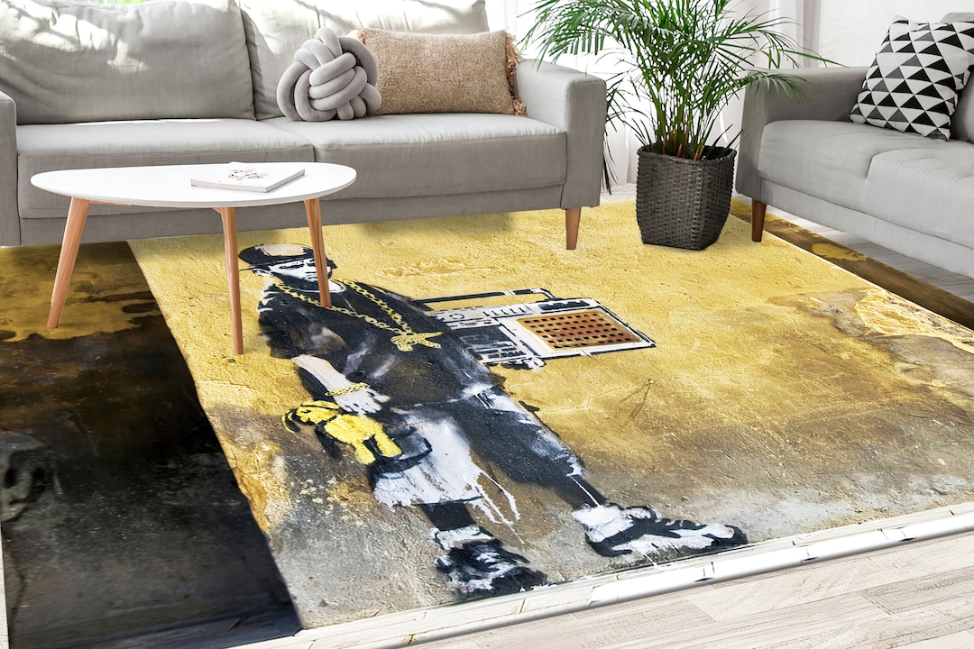Hip Hop Rap Banksy Rug, Banksy Boy Rug, Graffiti Rugs, Non-slip Carpet ...
