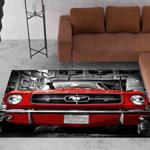 Ford Mustang Shelby Rugs, Shelby Rug, Man Cave Rug, Garage Rug, Gift ...