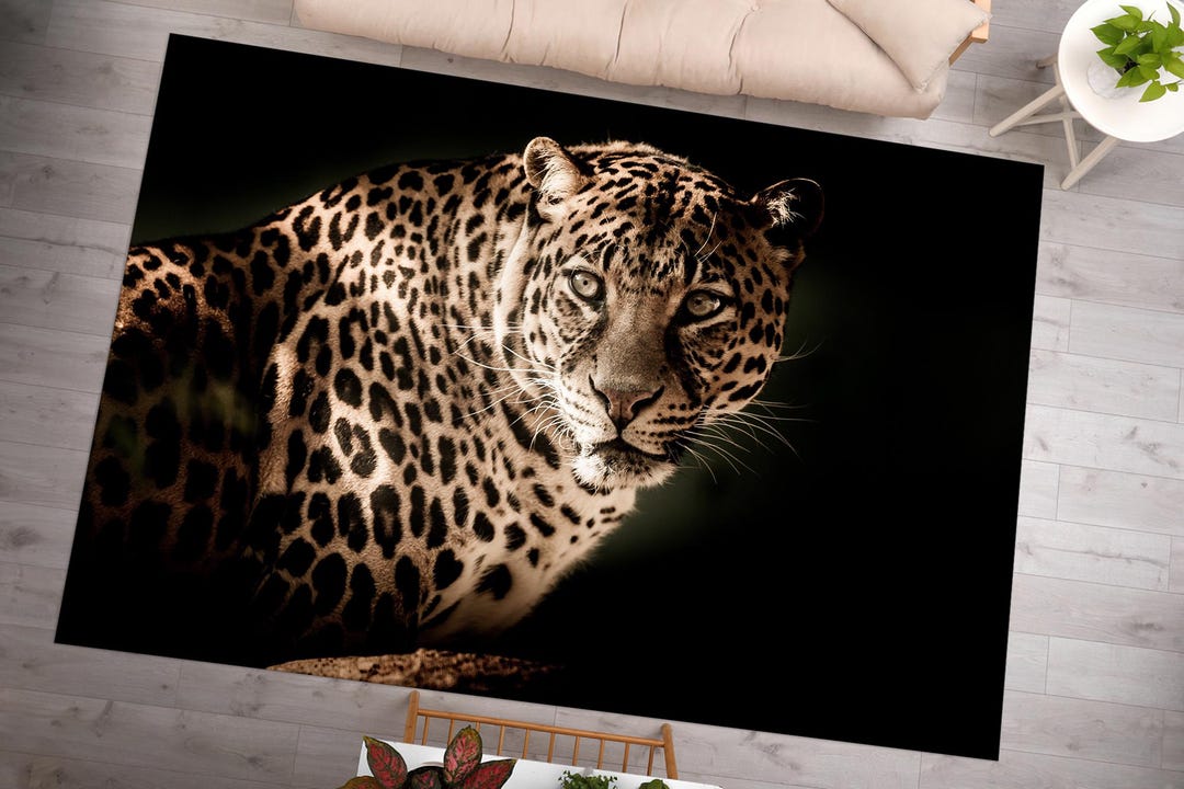Leopard Rug, Wild Animal Rug, Leopard Lover Gift Rug, Animal Rugs ...