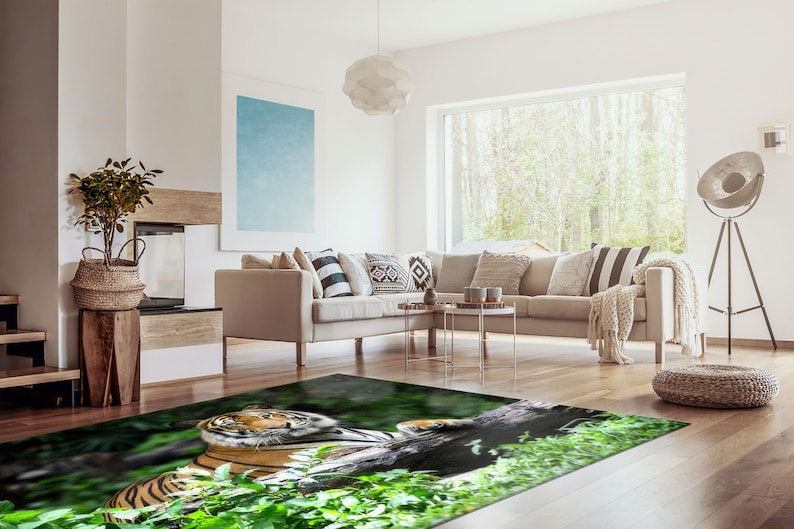 Wild Life Tiger Rug Jungle Rugs Loft Rug Animal Rug Step - Etsy