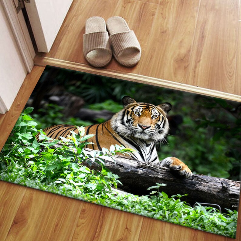 Wild Life Tiger Rug Jungle Rugs Loft Rug Animal Rug Step - Etsy