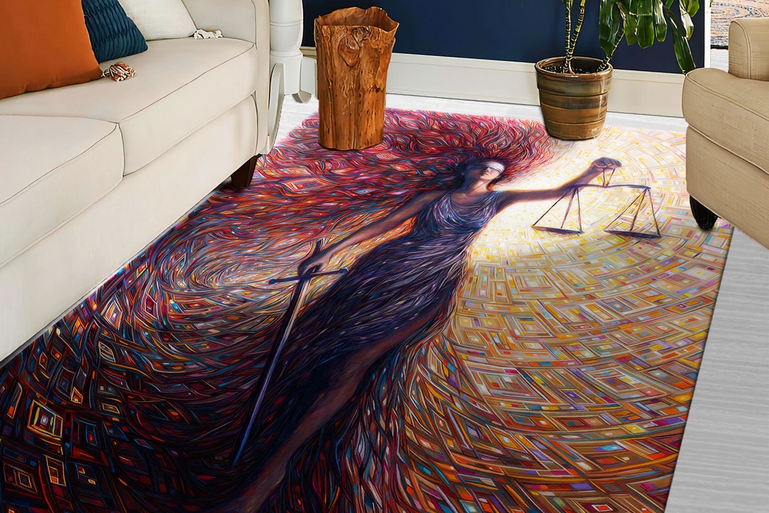 Goddess of Justice Rugs, Goddess Rugs, Step Rug, Housewarming Gift ...