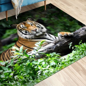 Wild Life Tiger Rug, Jungle Rugs, Loft Rug, Animal Rug, Step Rug, Large ...