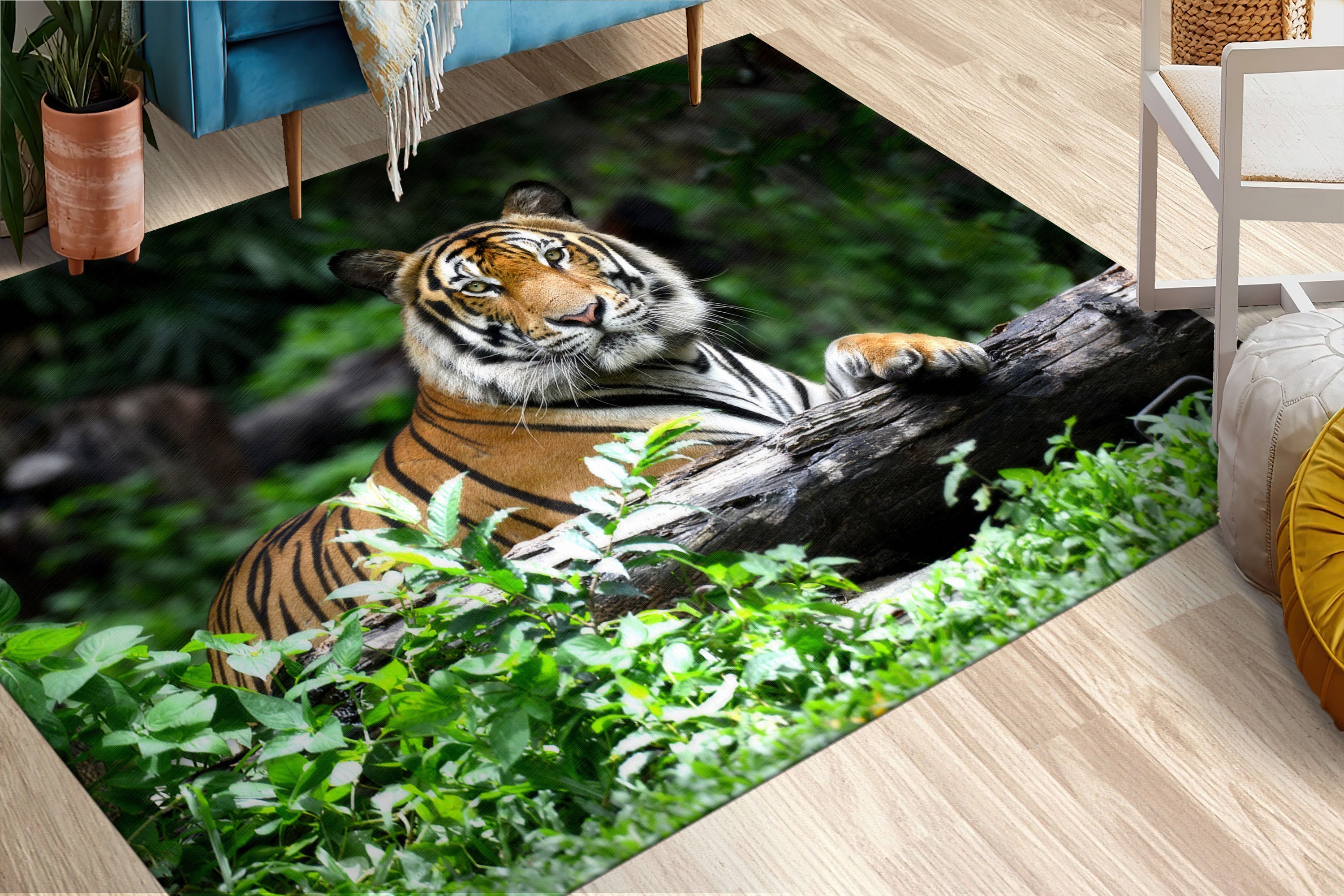 Wild Life Tiger Rug Jungle Rugs Loft Rug Animal Rug Step - Etsy