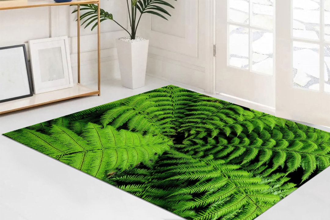 Fern Rugs, Shield Fern Rugs, Pteridophyte Rug, Flower Rugs, Bedroom Rug ...