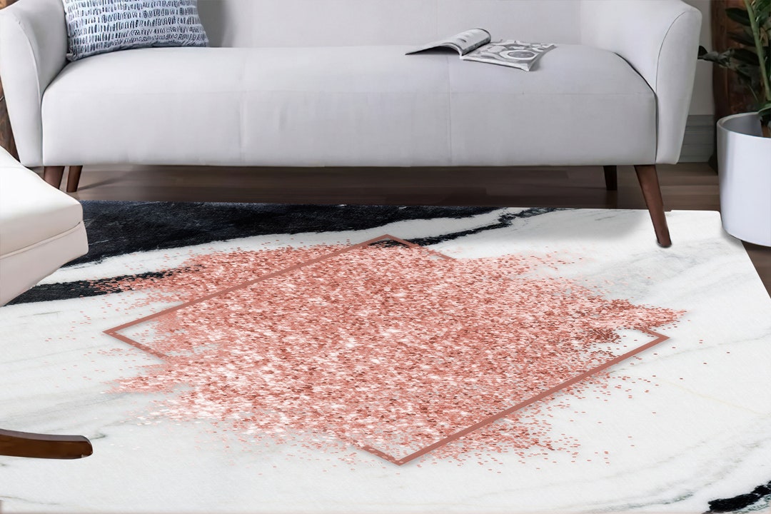 Pink and White Marble Rugs, Pink Rugs, White Marble Rugs, Marble Rug ...