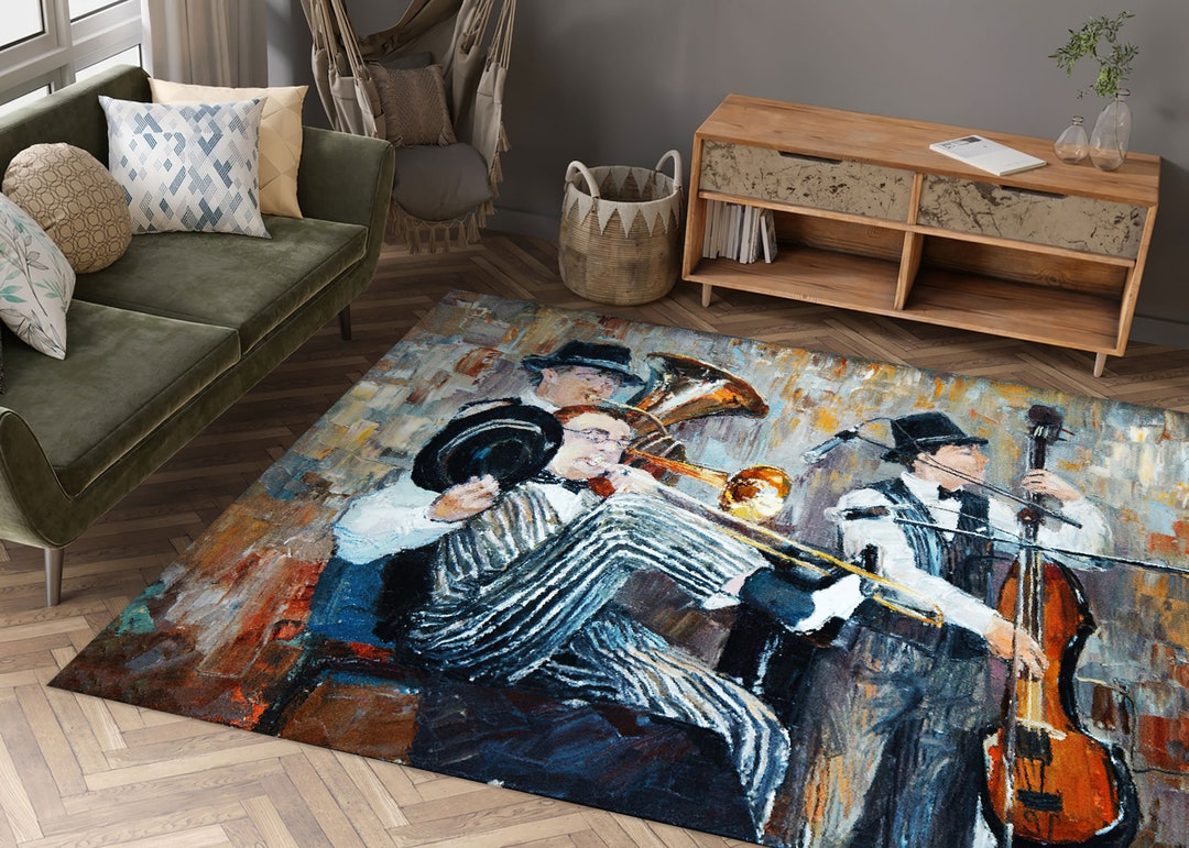 Jazz Rug, Music Rug, Musical Rug, Opera Rug, Runner Rug, Bathroom Rug ...