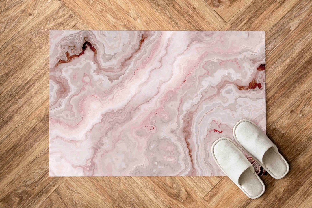 Pink Marble Rug, Modern Marble Rugs, Abstract Marble Rug, Alcohol Ink ...