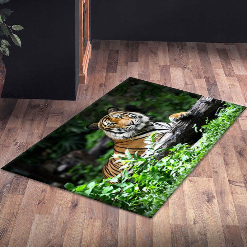 Wild Life Tiger Rug Jungle Rugs Loft Rug Animal Rug Step - Etsy
