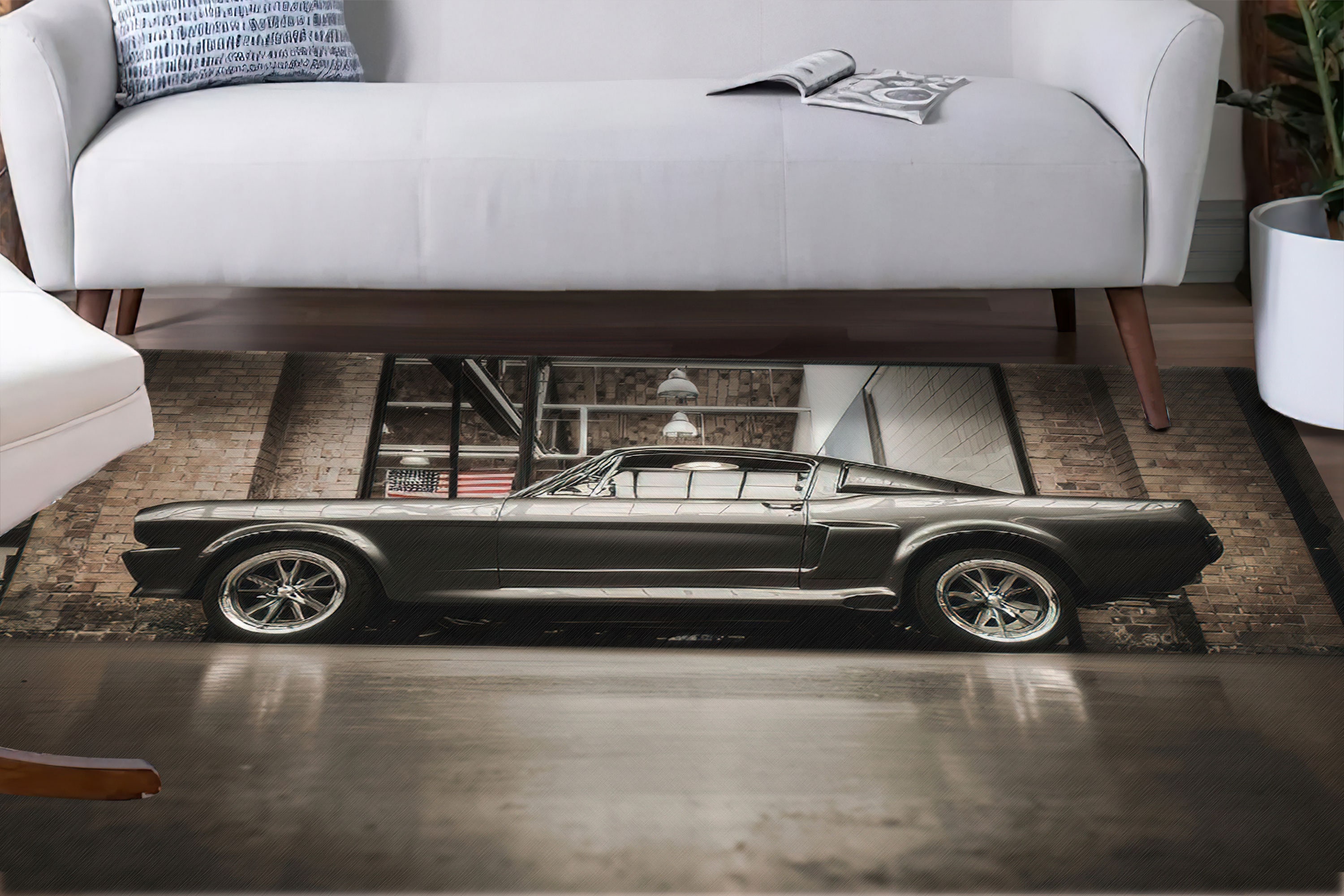 The Ford Mustang Rug, Ford Mustang Rugs, Mustang Rug, Garage Rugs, Bath ...