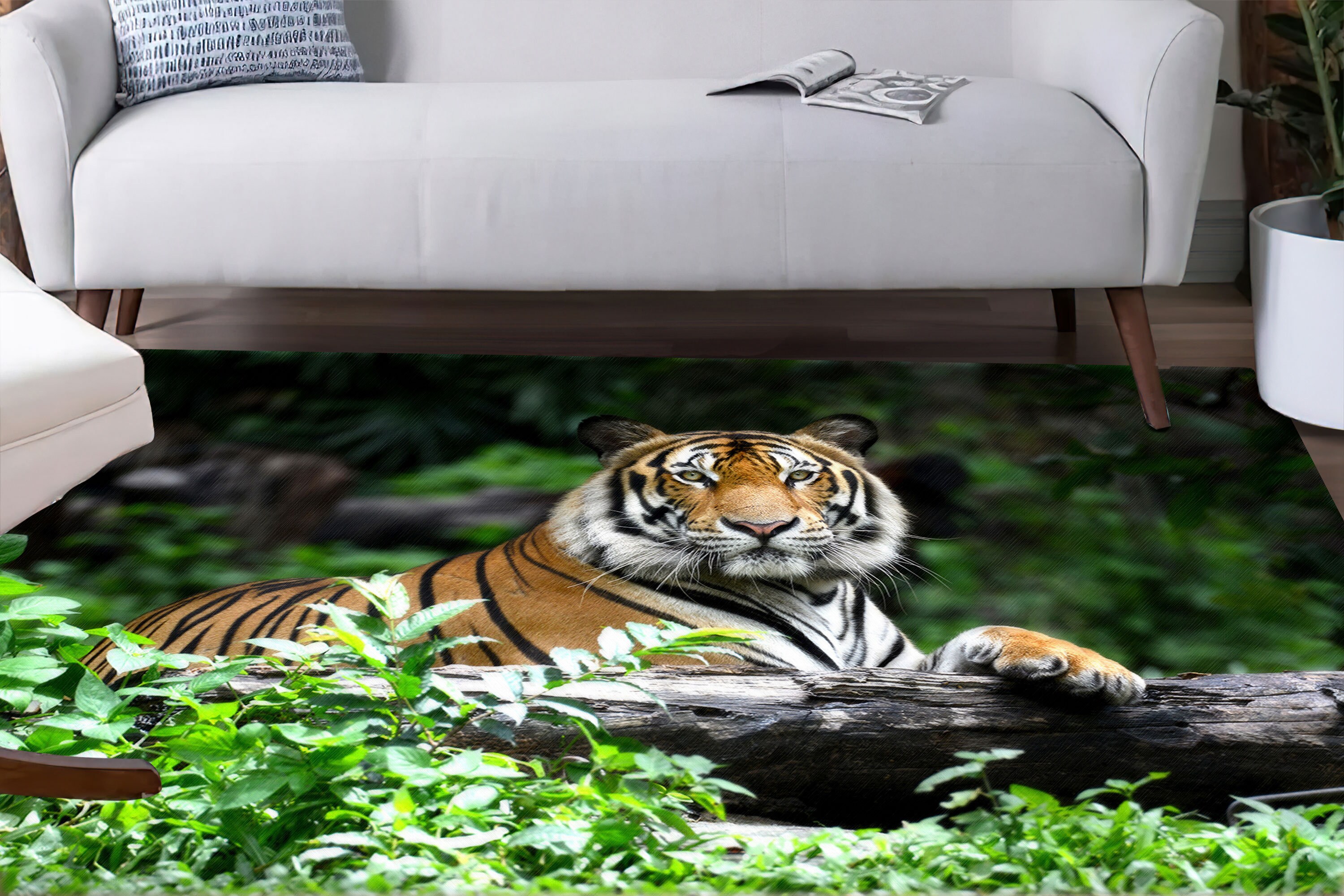 Wild Life Tiger Rug Jungle Rugs Loft Rug Animal Rug Step - Etsy