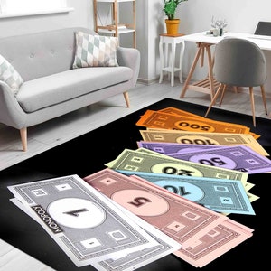 Monopoly Rugs, Monopoly Money Rugs, Money Rug, Modern Rugs, Decorative ...