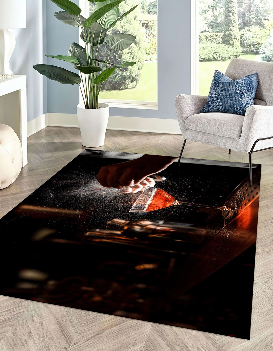 Drink Glass Rug, Drink Rug, Goblet Rug, Pub Rug, Modern Rugs, Pet ...