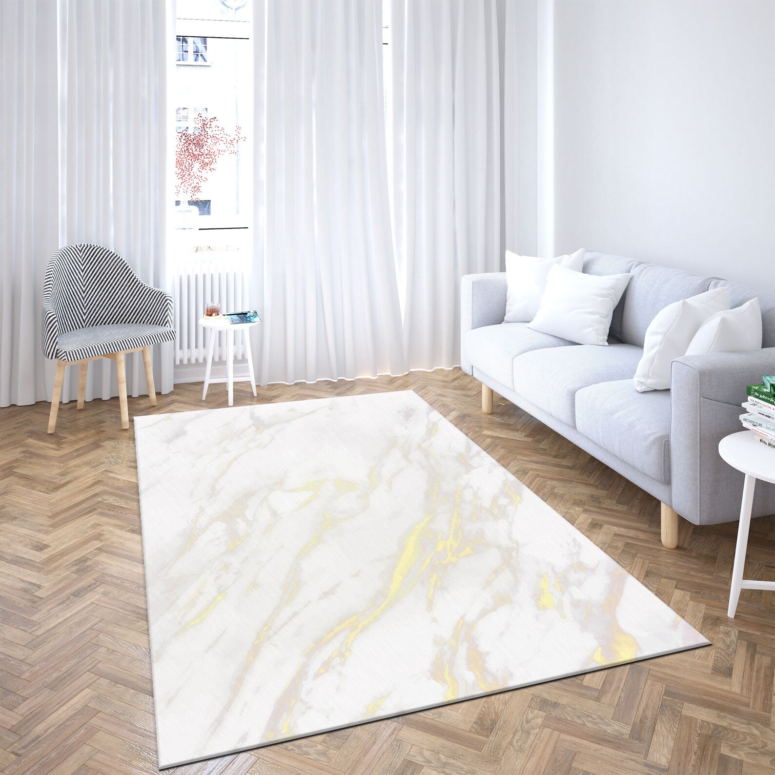 Gold Marble Rug, Gold Rugs, Modern Marble Rug, Soft Tone Marble Rug ...