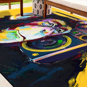 Monkey Boombox Rugs, Monkey Rug, Animal Rug, Dj Monkey Rug, Custom Rug ...