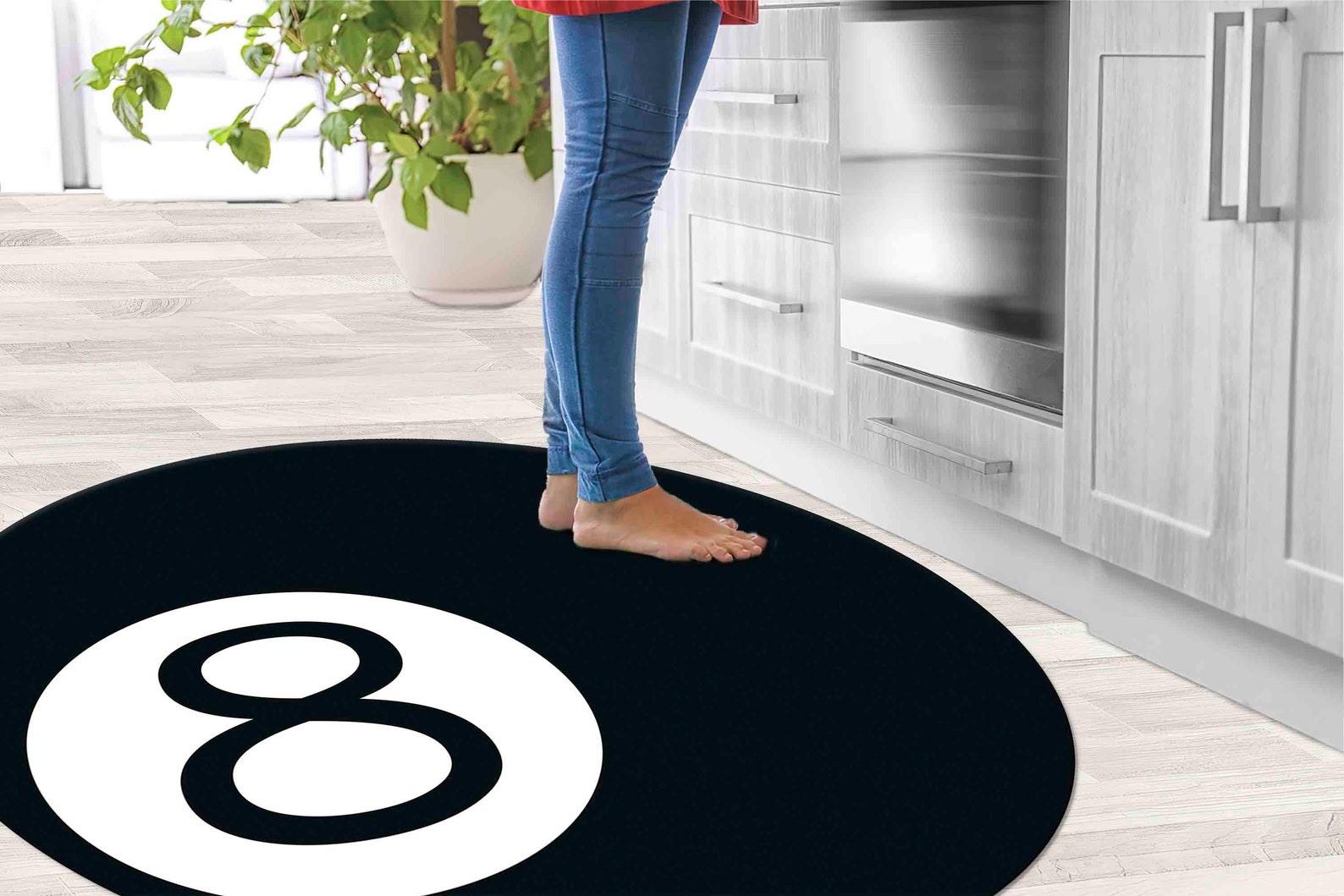 8 Ball Rugs Round Rug Black Rugs Modern Rugs Gift for Her - Etsy