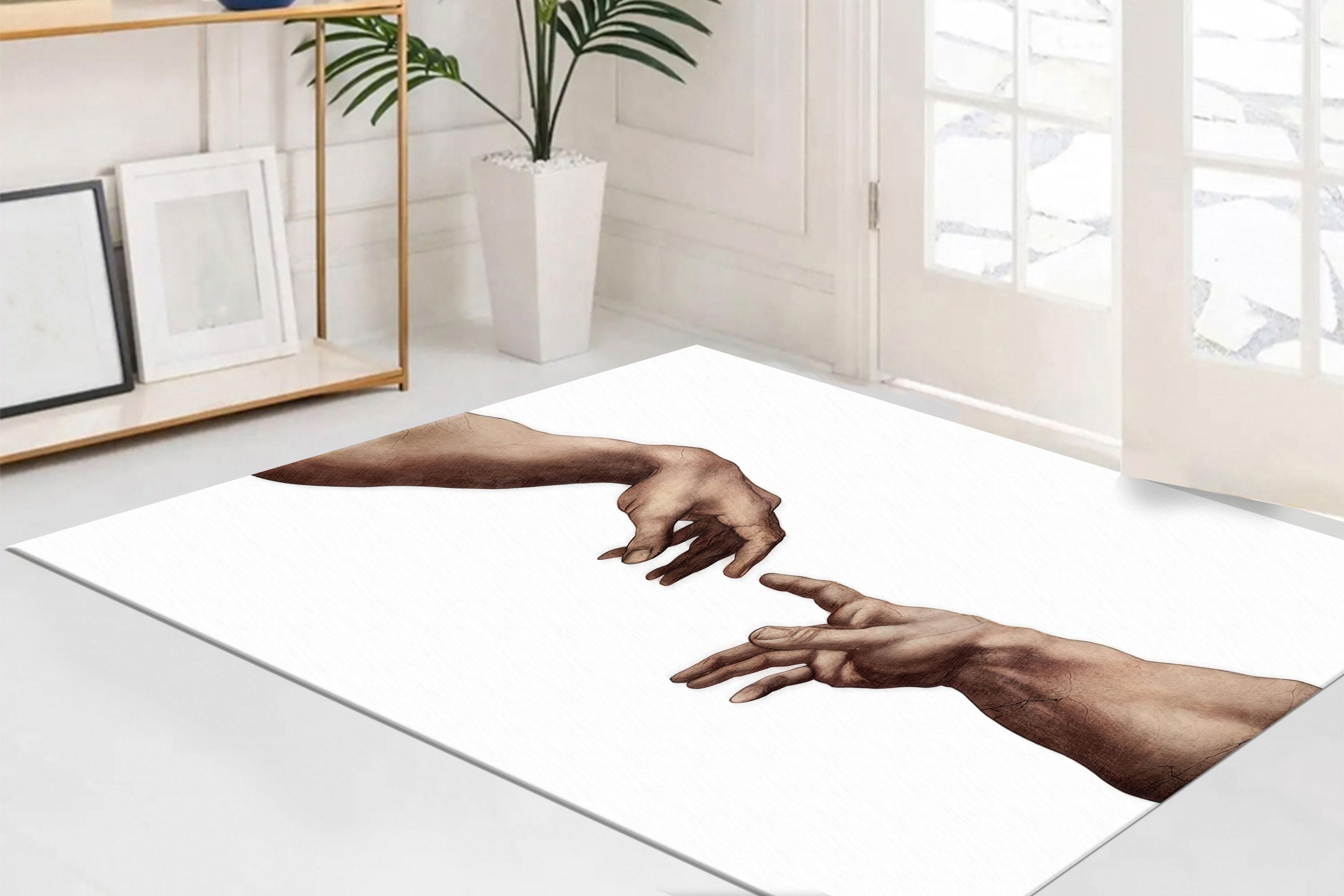 Creation of Adam Rugs, Michelangelo Art Rug, Sistine Chapel Rug ...