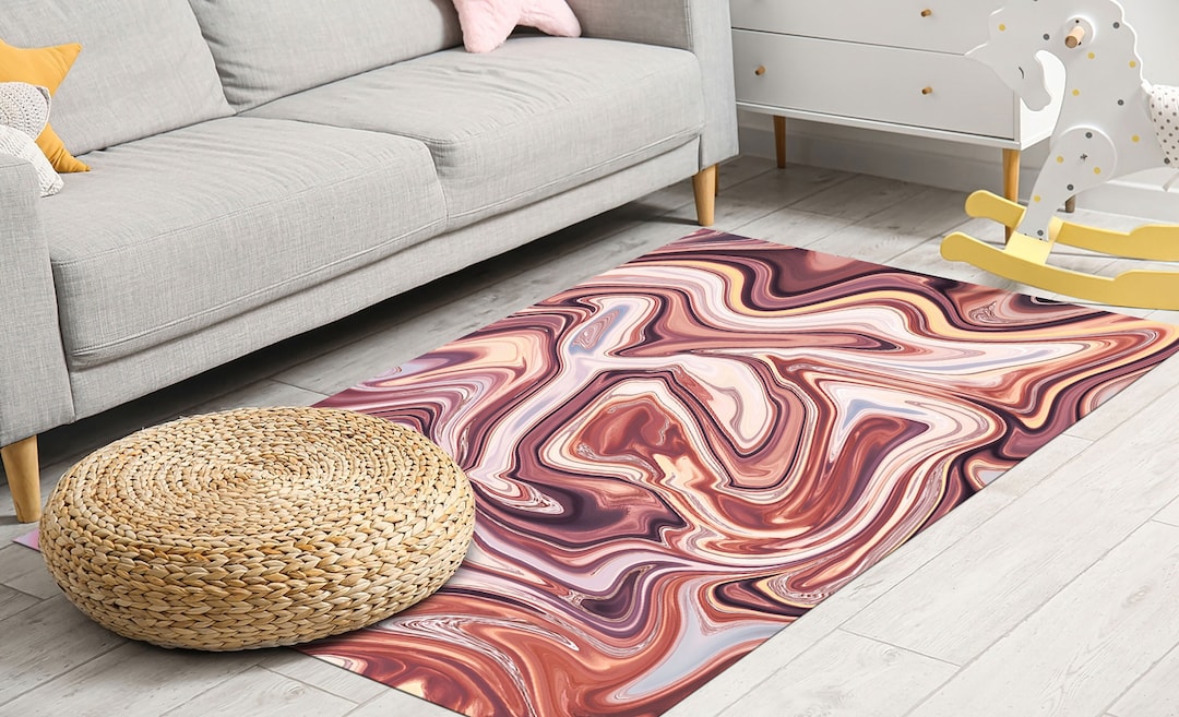 Pink Tones Rug, Pink Rug, Contemporary Rug, Modern Rug, Pink Marble Rug ...