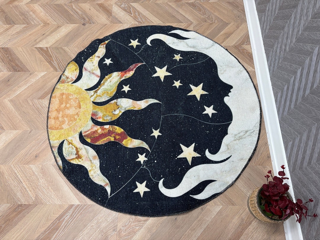 Astrology Rug, Sun Moon Rugs, Circle Rugs, Modern Rugs, Decorative Rug ...
