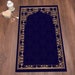 Navy Blue Prayer Rug Gold Prayer Rug Spiritual Rug Ramadan - Etsy