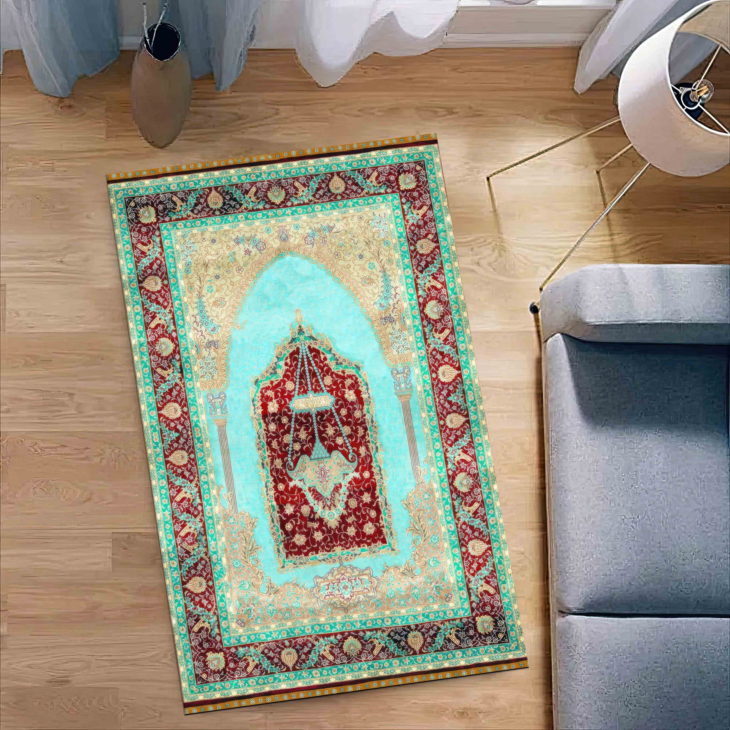 Prayer Rug, Beige Rug, Spiritual Rug, Islamic Rug, Muslim Home Rug ...