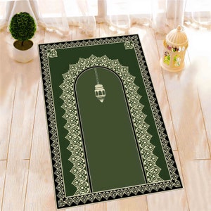 Green Prayer Rug, Worship Rug, Prayer Rug, Modern Rug, Elegant Design ...