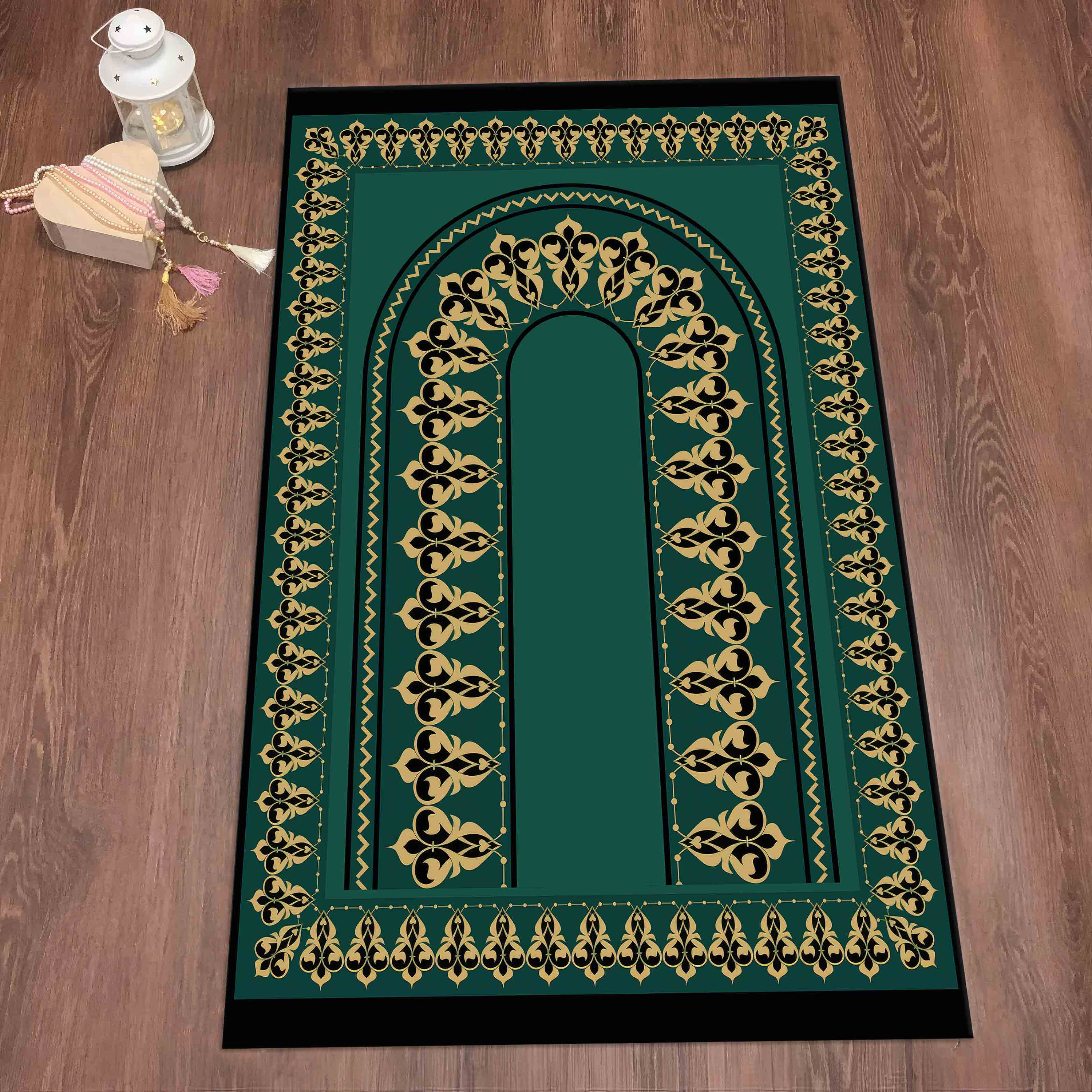 Green Prayer Rug, Yellow Prayer Rug, Prayer Rug, Islamic Rug, Religious ...