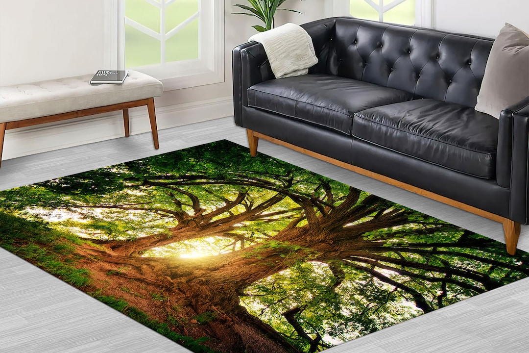 Tree Rugs, Tree Vire Rugs, Forest View Rugs, Landscape Rugs, Home Decor ...