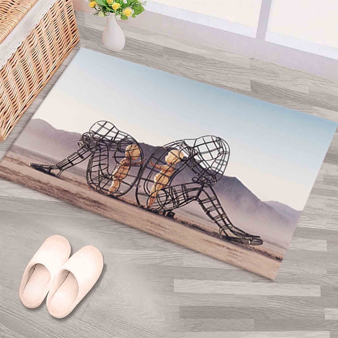 Two People Turning Their Backs on Each Other at Burning Man Rugs ...