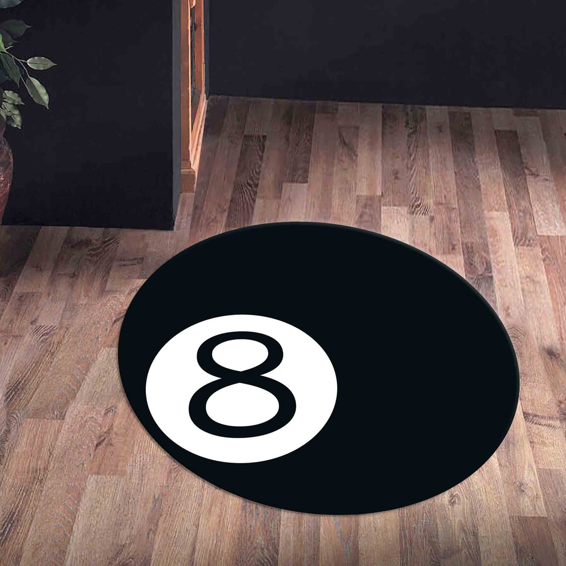 8 Ball Rugs Round Rug Black Rugs Modern Rugs Gift for Her - Etsy