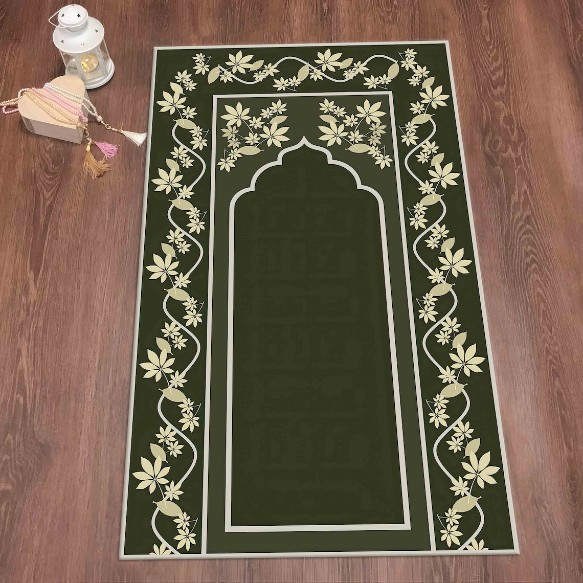 Green Prayer Rug Beige Prayer Rug Spiritual Rug Islamic - Etsy