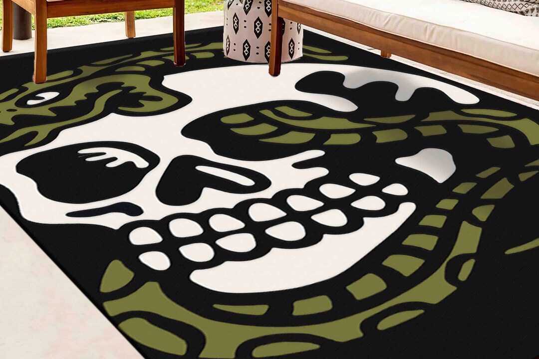 Skull and Snake Rugs, Boy Room Rugs, Abstract Rug, Modern Rugs, Front ...