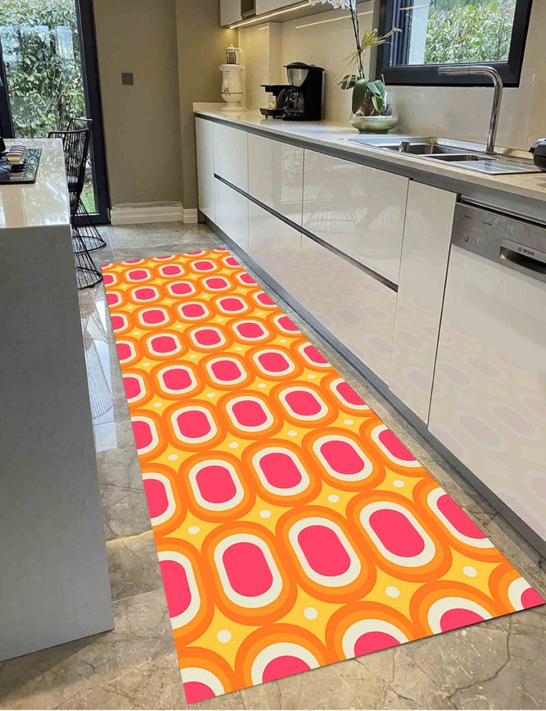 Retro Rug, 70s Rug, Psychedelic Rug, Modern Rugs, Nursery Rug, Wall ...