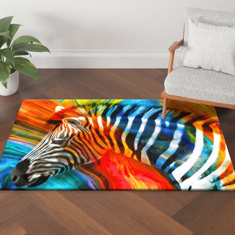 Small Zebra Rug - Etsy