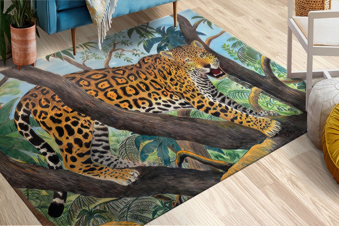 Leopard Rugs, Cheetah Rugs, Wild Landscape Rug, Animal Rug, Wild Life ...