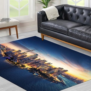 New York Skyline Rug, City Landscape Rugs, Skyline Rugs, Landscape Rugs ...